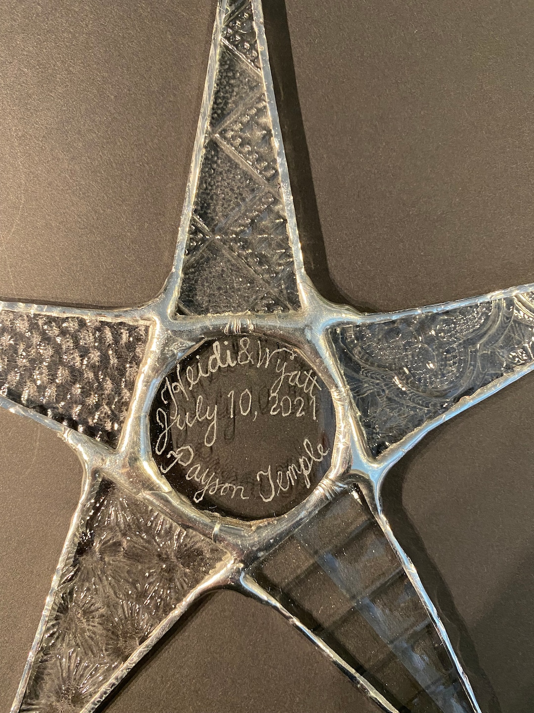 Engraved Glass Memory Star: Personalized Memorial Gift (7.5 Inch) - Etsy