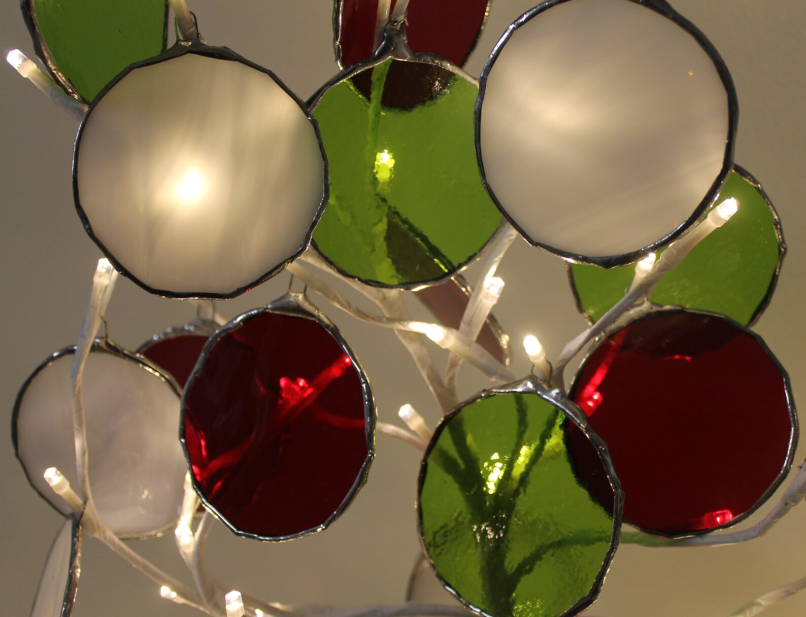 3 Inch Festive Boules- Stained Glass Discs, Custom Colors Available - Etsy