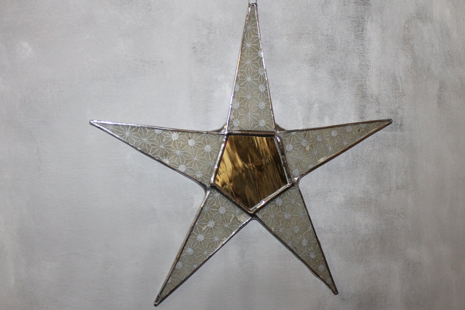 Silver Sparkle Star 9.5 inch lacquered and mirrored stained | Etsy