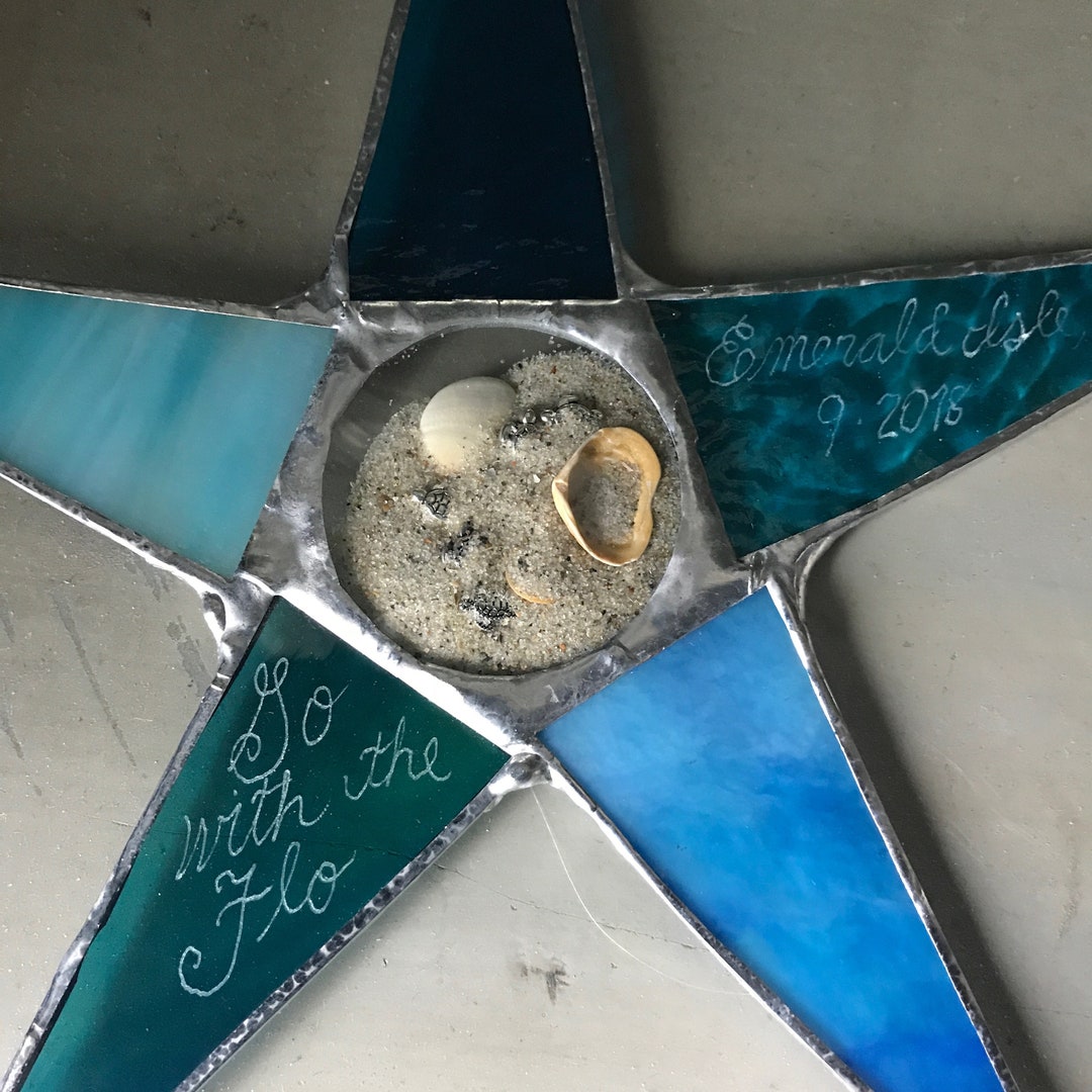 Engraved Beach Sand Star: Vacation Keepsake, Beach Detritus Art (10 ...