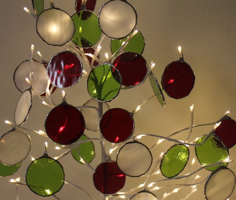 3 Inch Festive Boules- Stained Glass Discs, Custom Colors Available - Etsy