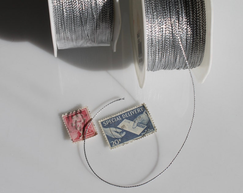 Silver Metallic Cord 144 Yards - Etsy