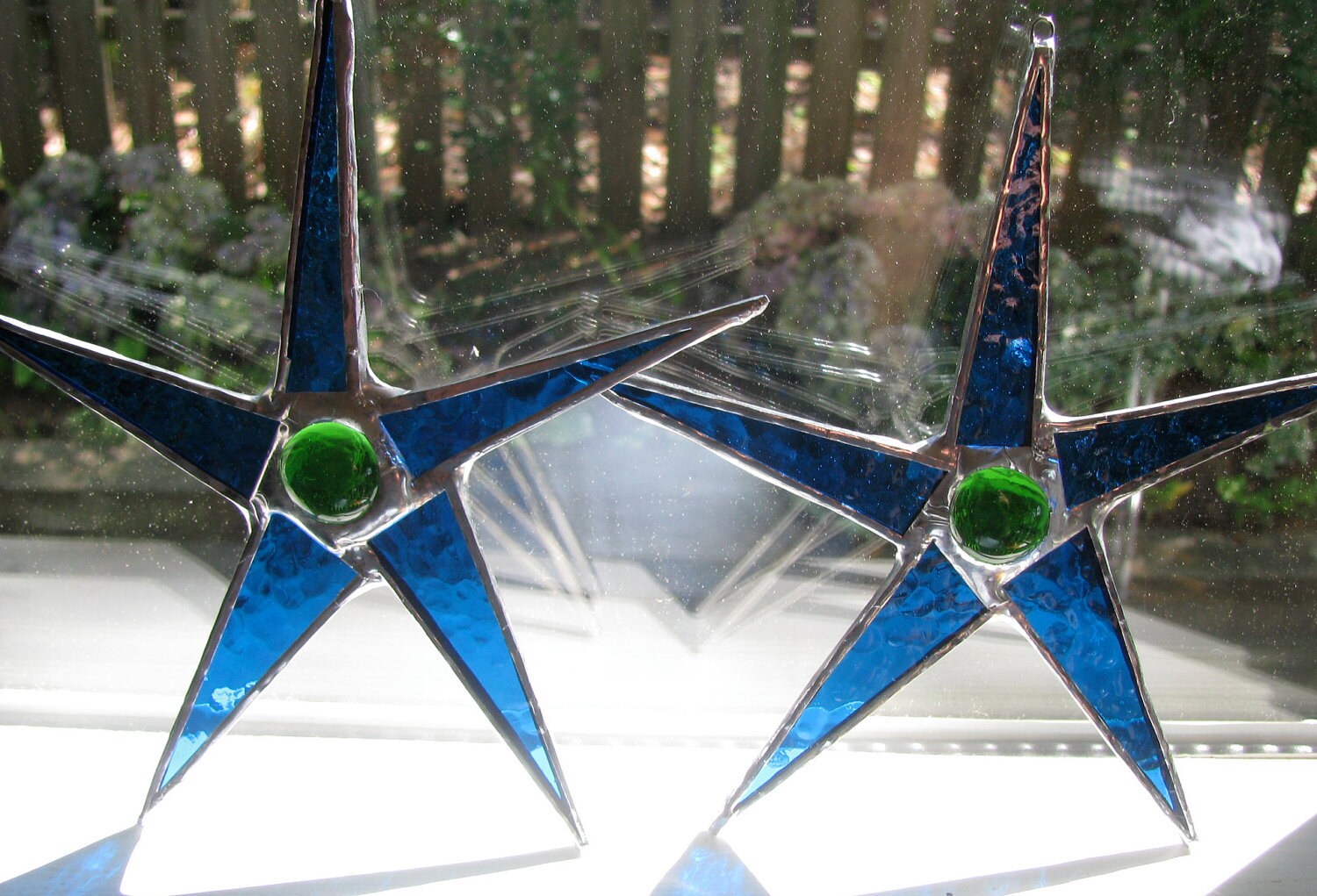 Swimming Pool Stained Glass Star 6 Inches Aquamarine - Etsy