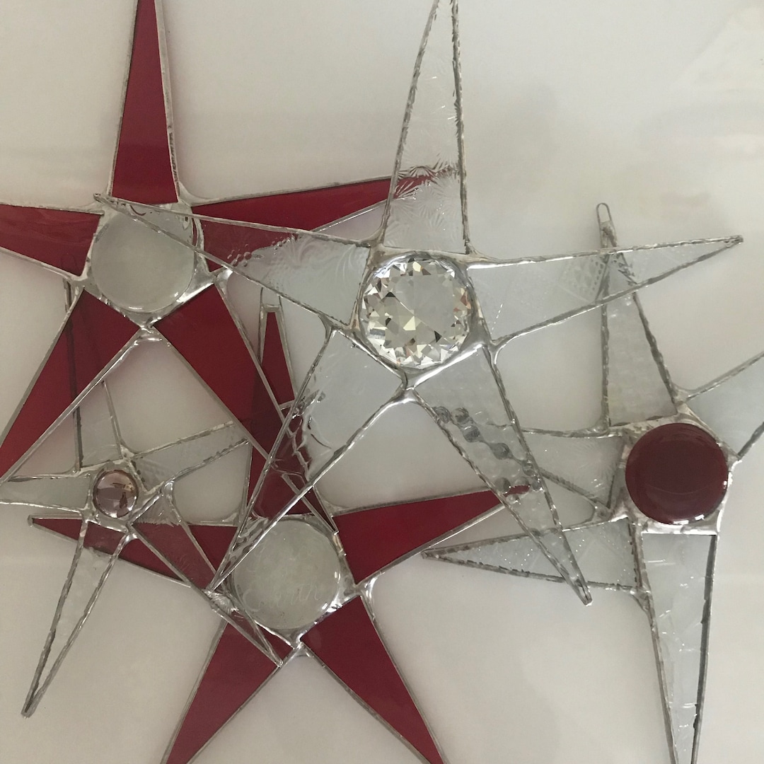 Christmas Window Decor in a Box- Stars Galore (5 Stars) Holiday Hearth ...