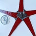 Vampire Star 5 Inch Blood Red Stained Glass Star With Patinaed Brass ...