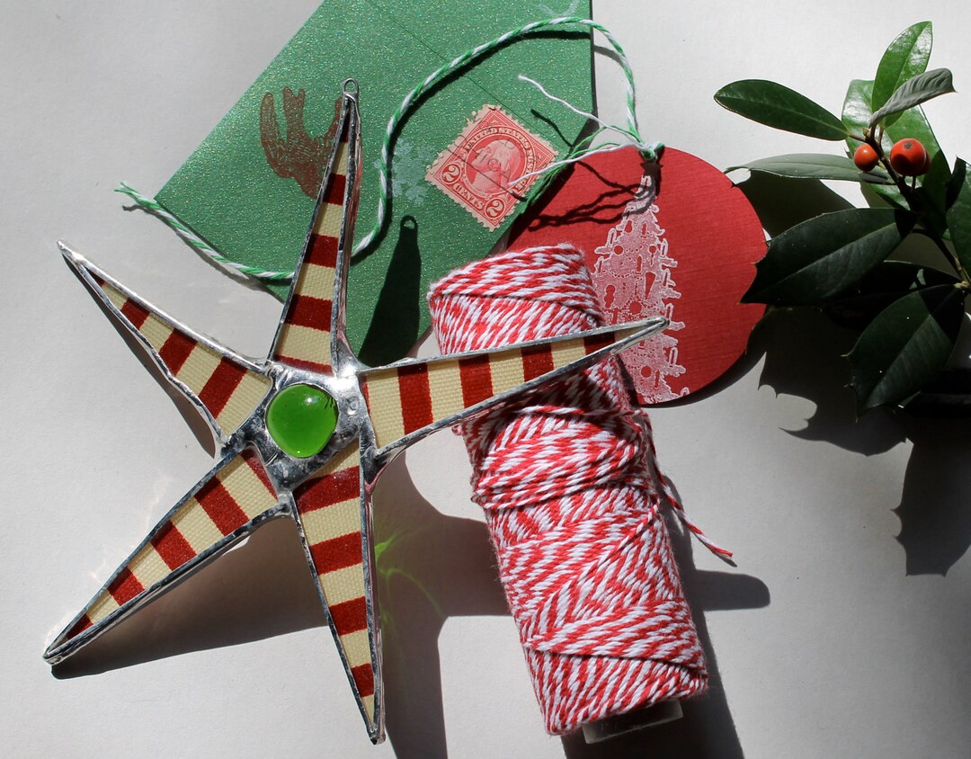 Petite Christmas Peppermint Star- 7 Inches - Etsy