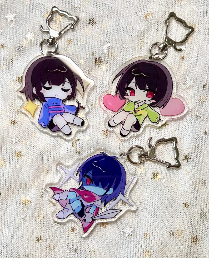 Undertale X Deltarune 6cm Acrylic Keychains丨frisk丨chara丨kris - Etsy