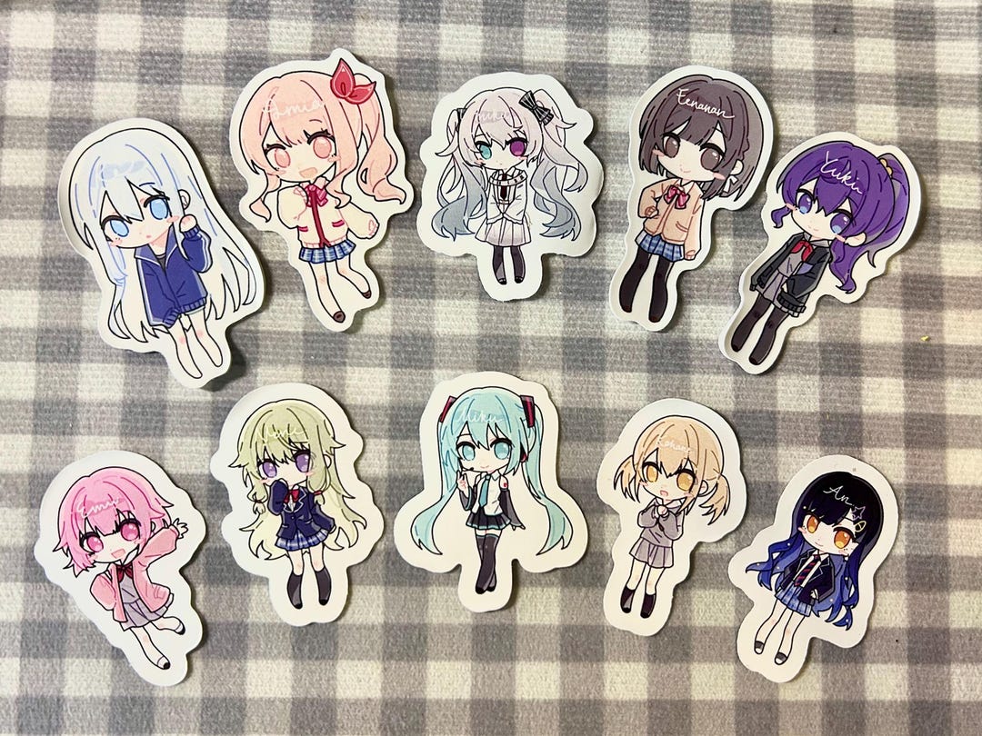 Project Sekai Characters Mini Stickers (vary in 5cm and 6cm in Length)丨 ...