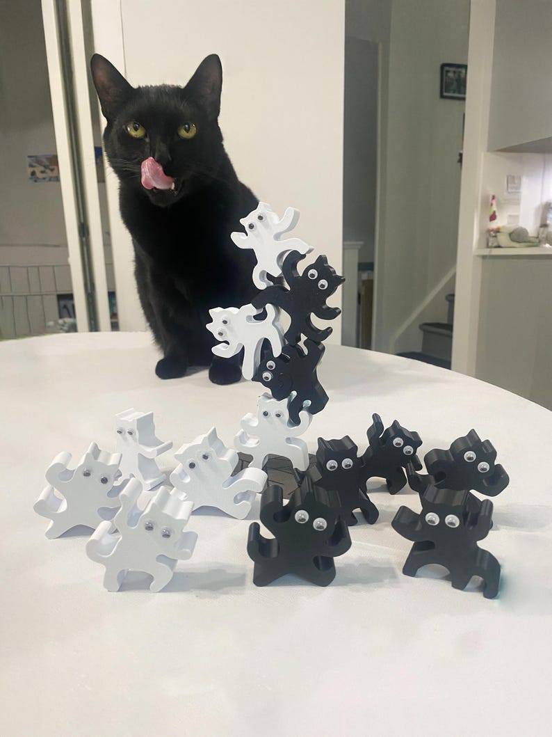Who Cleans Litter? 3d-printed Cat Stacking Game: Family Fun - Etsy