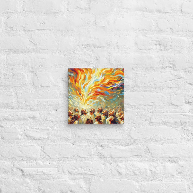 Baptism of Fire – Acts 1:8 | Pentecost Wall Art | Holy Spirit Power Canvas | Christian Flames ...