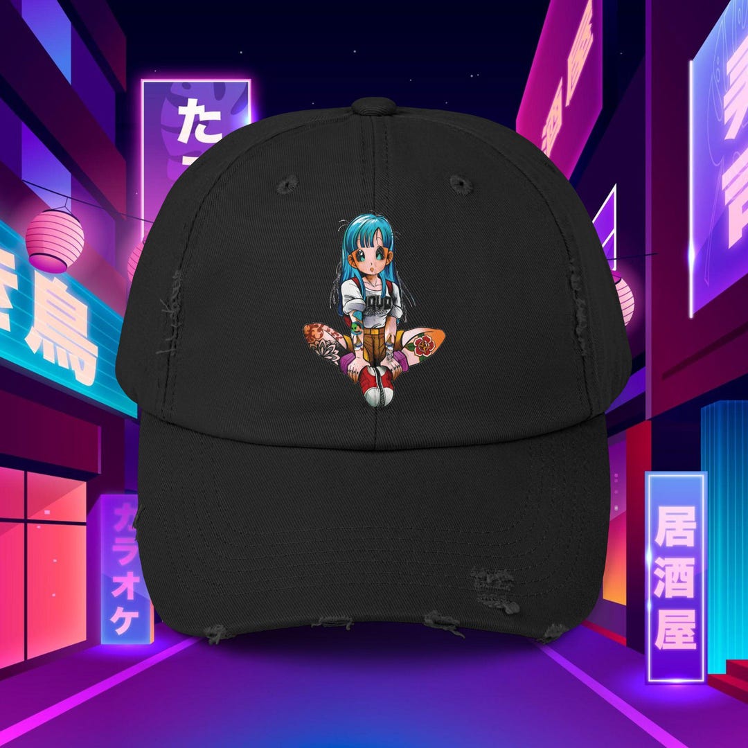 Anime-inspired Distressed Cap - Etsy