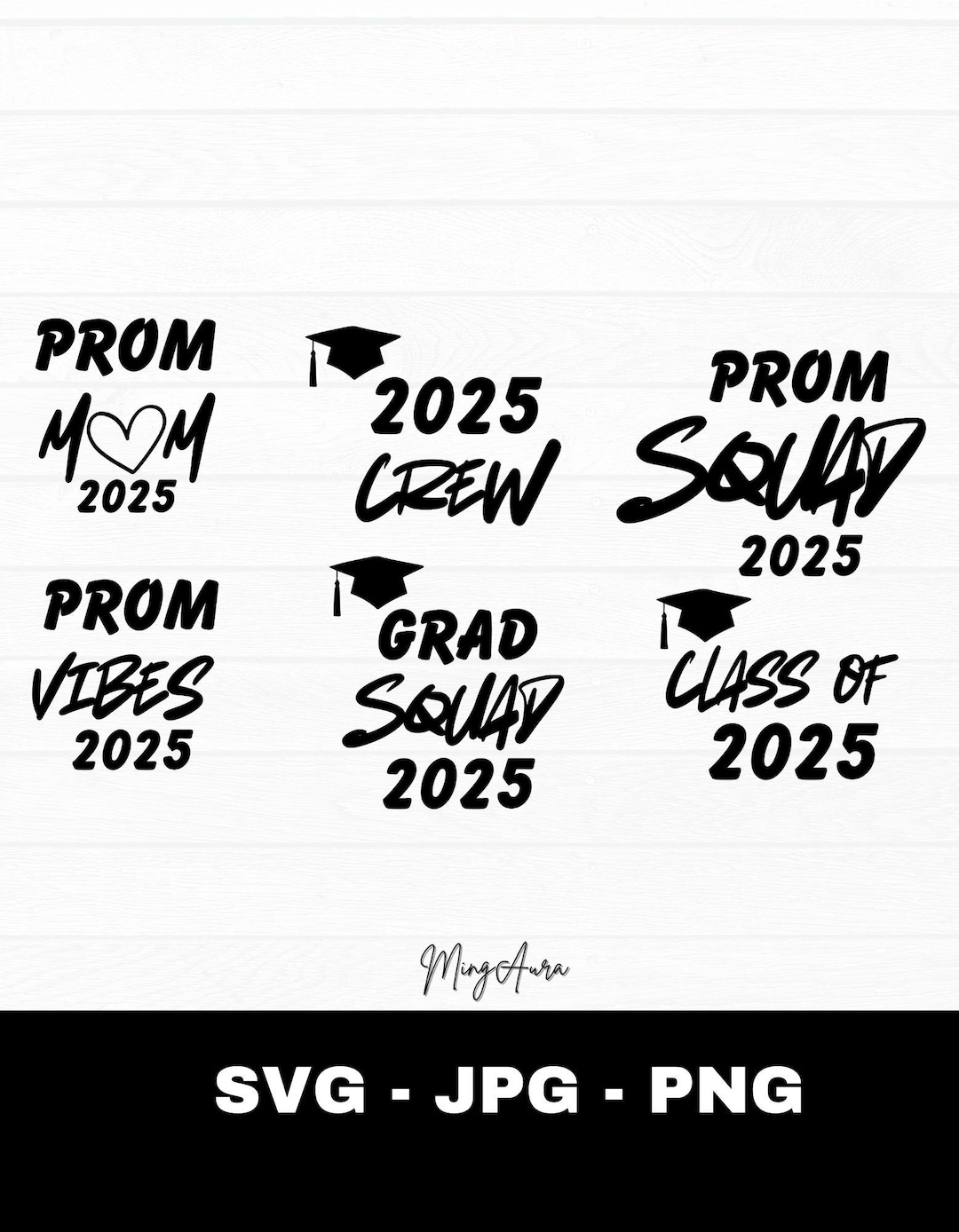 Prom 2025 Bundle Svg Png, Prom Bundle Svg, Prom Squad Bundle Svg, Grad ...