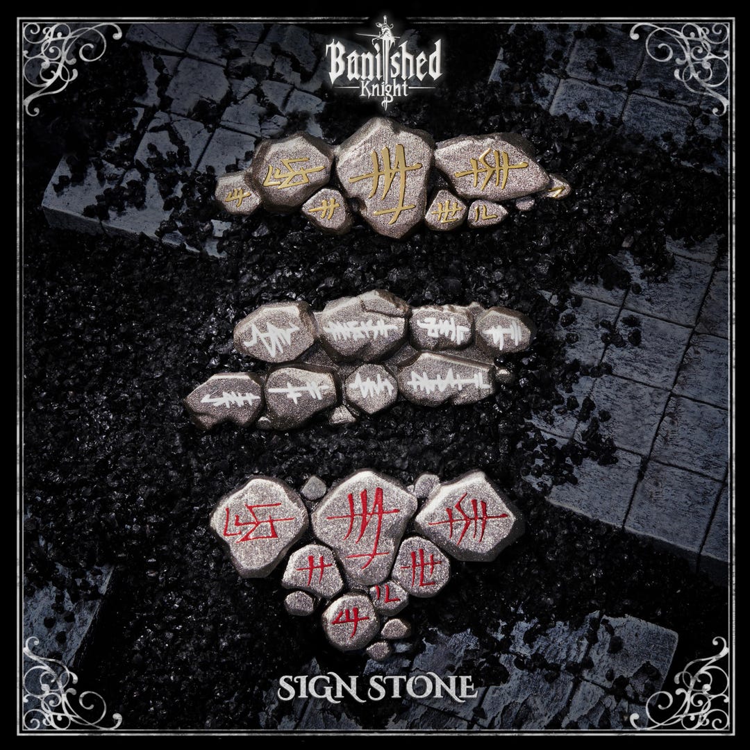 Message Sign Stone Elden Inspired- Hand Painted 3D Fridge Magnet- Elden ...