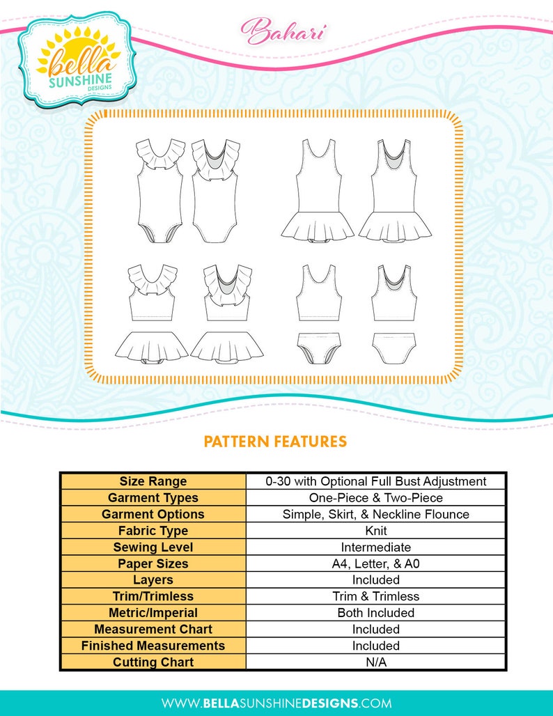 Bahari womens swimsuit pdf swimsuit pattern plus size pdf | Etsy
