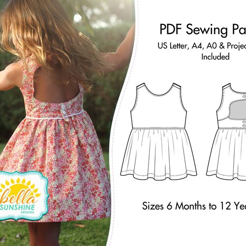 Baby DRESS & TOP Pattern. Pdf Layered Sewing Pattern for - Etsy