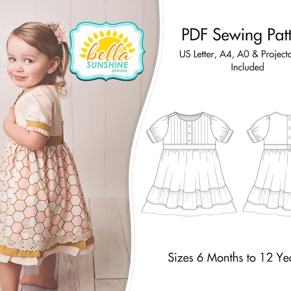Pintuck Dress Sewing Pattern - Etsy