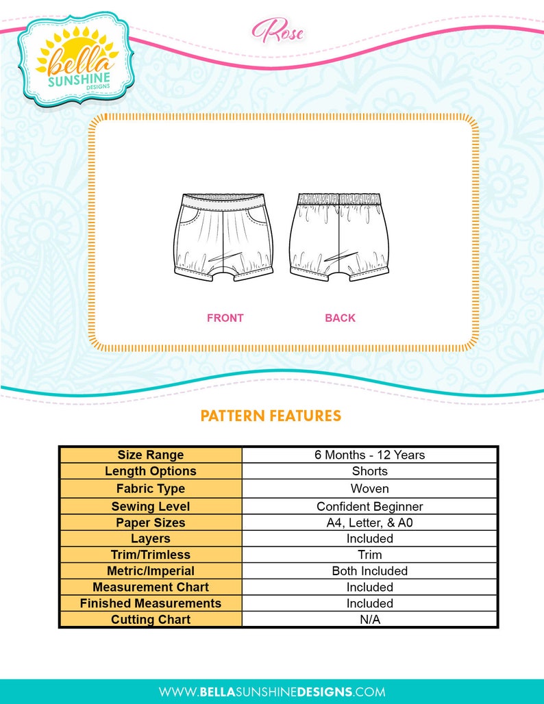 Rose Bubble Shorts PDF Sewing Pattern Sewing Patterns Baby - Etsy Australia