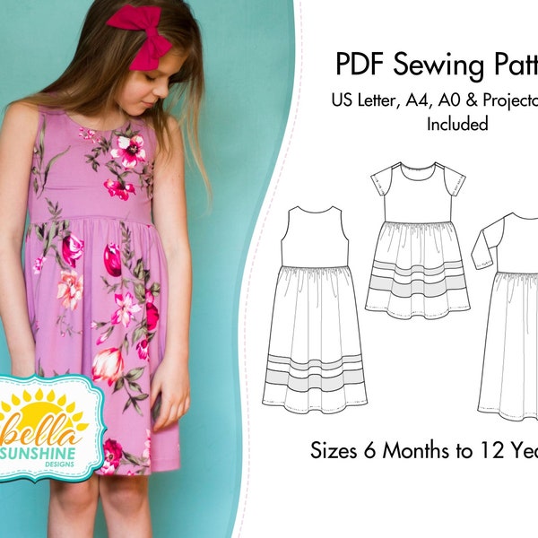 Summer Girls Dress Pattern - Etsy