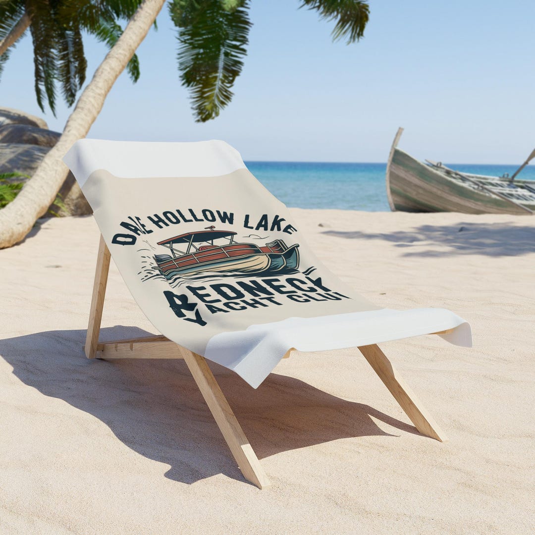 Redneck Yacht Club Boat Graphic Beach Towel | Lake Life, Docks ...