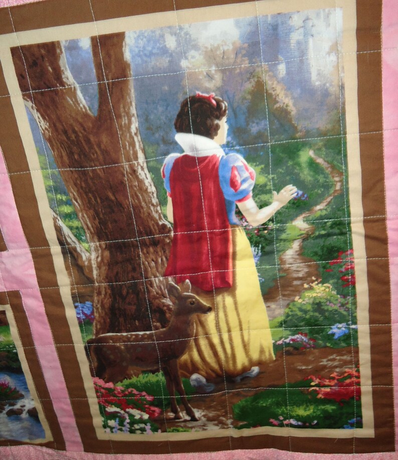 Snow White Disney Dreams/thomas Kinkade Quilt- 44 X 45 - Etsy