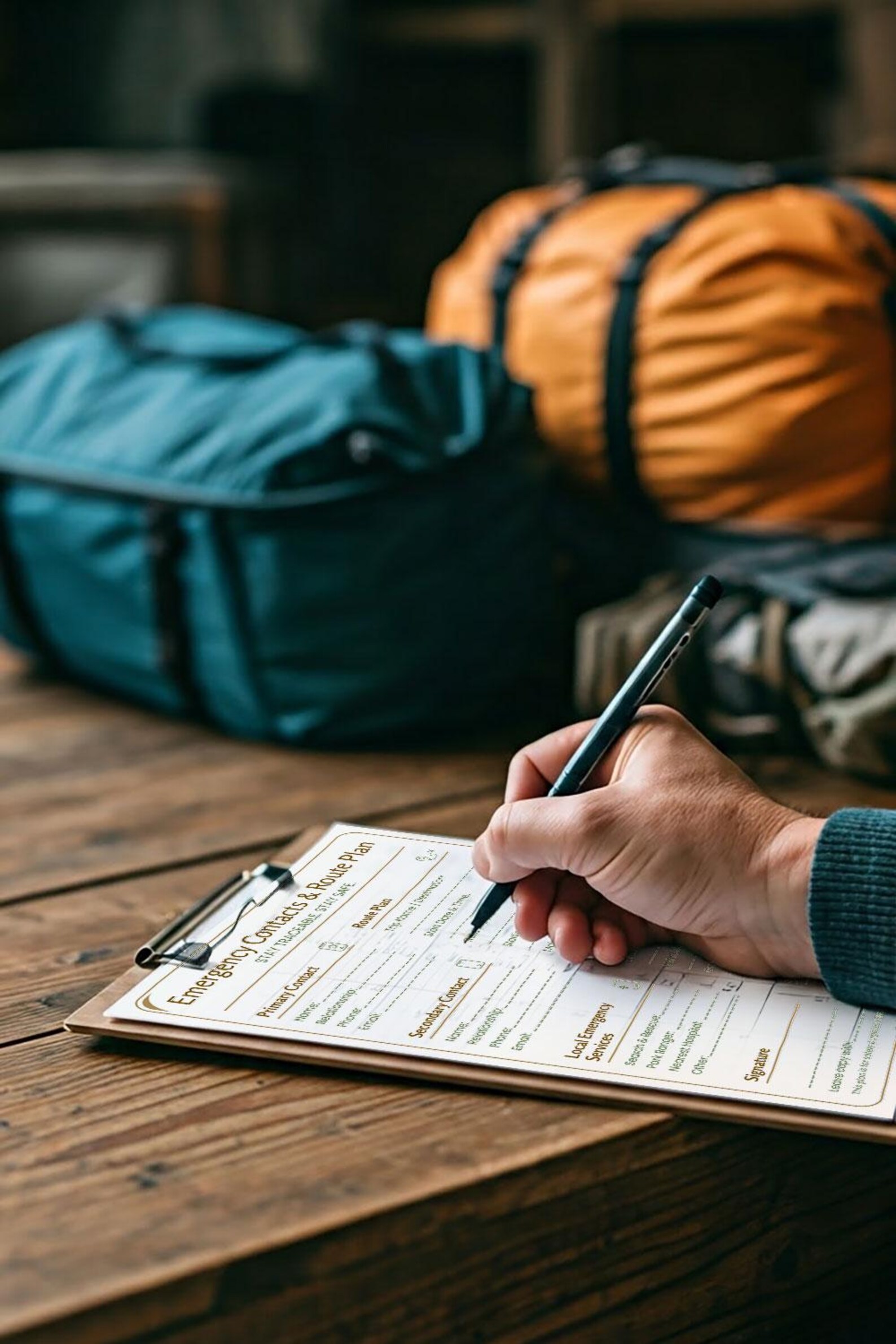 Printable Emergency Contacts and Route Planner | Outdoor Safety Sheet ...