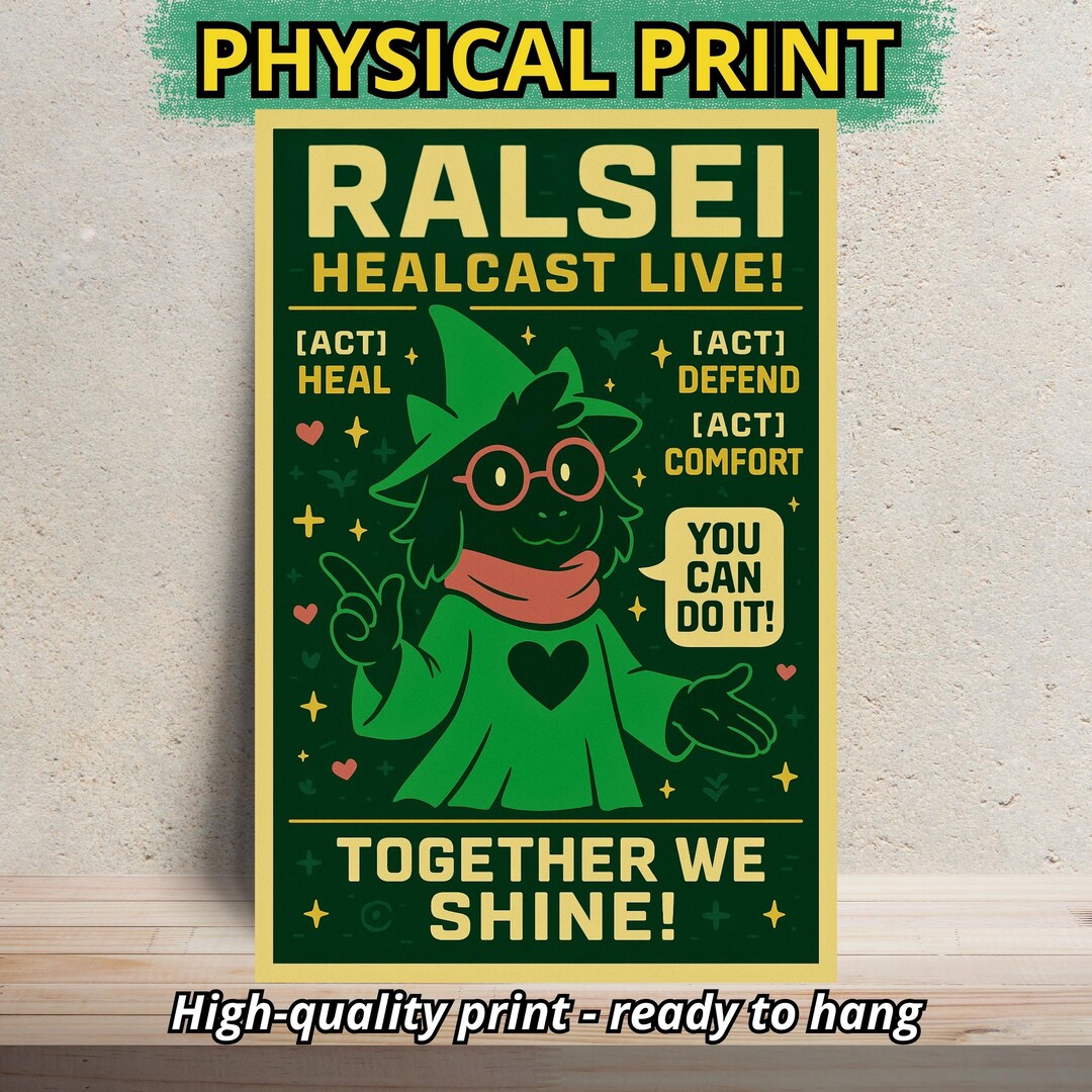 Ralsei Poster Print,deltarune Style Wall Art Decor, Gaming Fan Gift ...