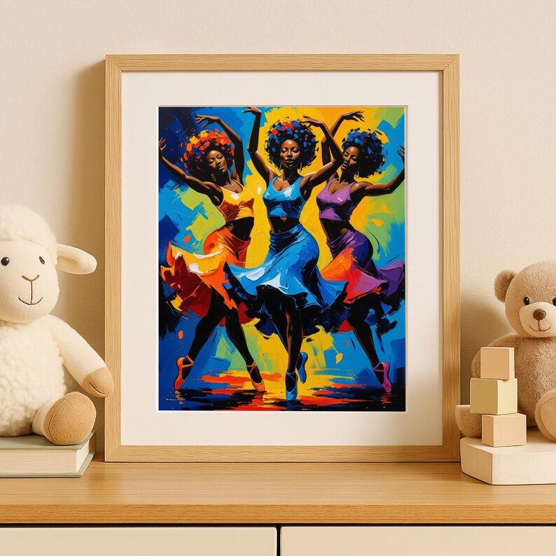 Afro Women Dance Art Print: Vibrant African Culture Poster (digital ...