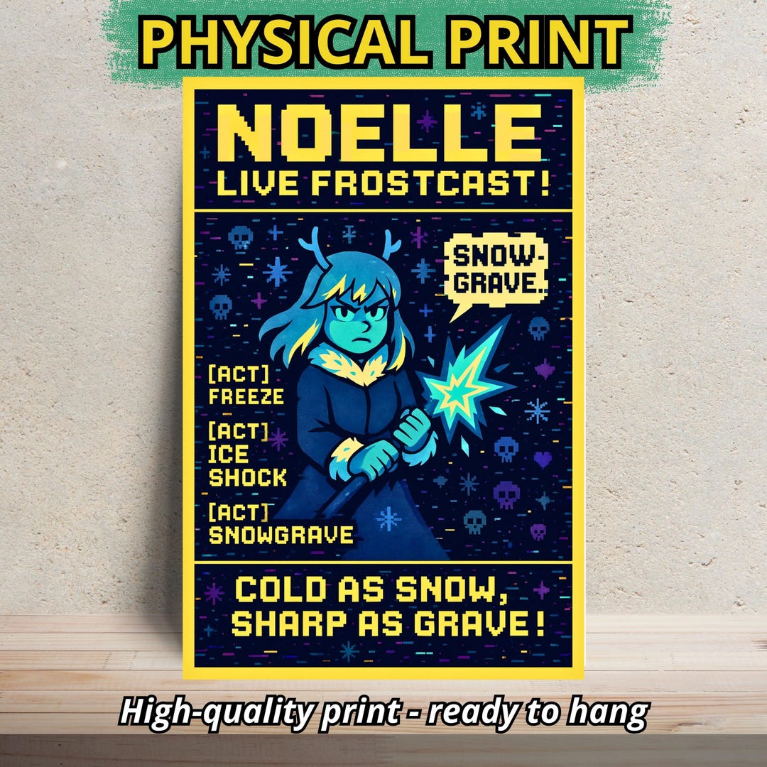 Noelle Deltarune Style Poster - Snowgrave Fan Art Print - Etsy