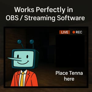 Retro TV Head Tenna Vtuber Avatar: 12 Expressions + Overlays (PNG ...