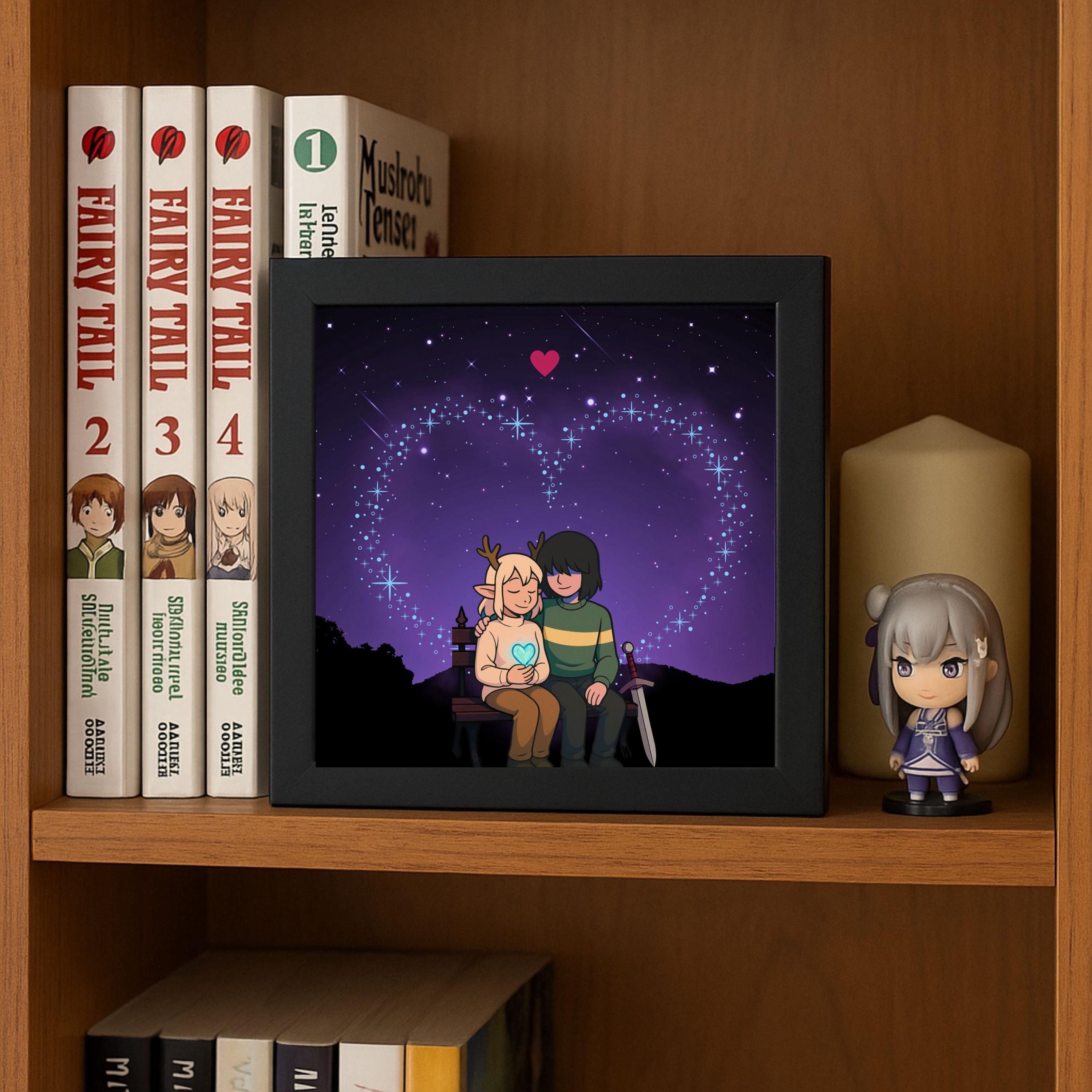Deltarune Fan Art Mini Print: Kris and Noelle Romantic Night - Etsy