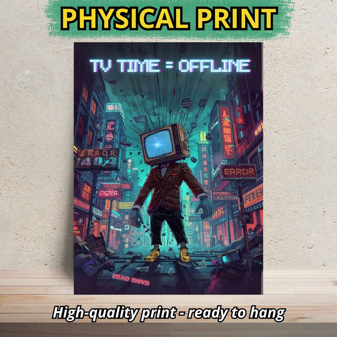 Tenna Boss Fight Rolled Poster | Deltarune Inspired TV TIME = OFFLINE ...