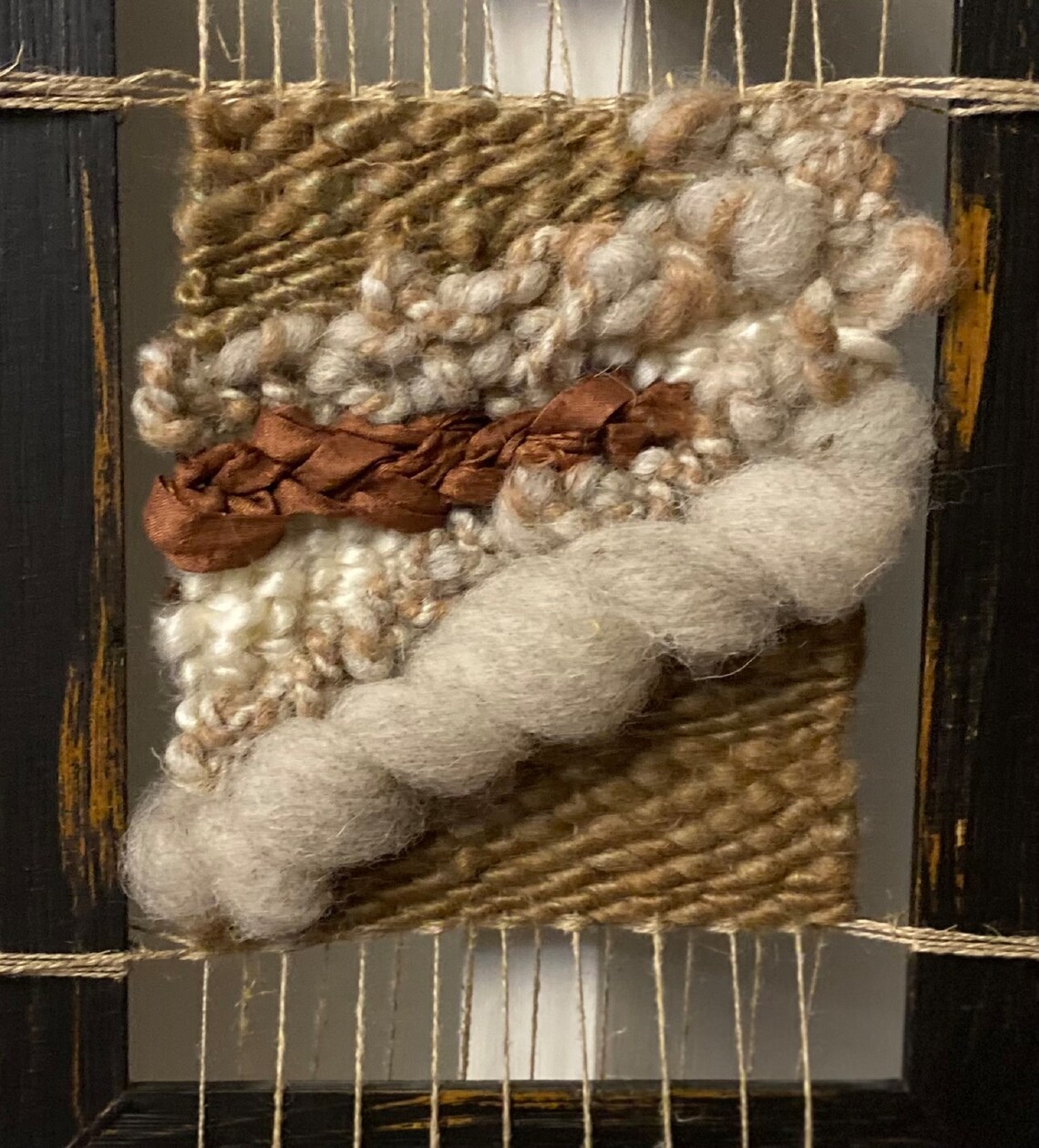 Framed Woven Wall Art Neutral Earthy Tapestry Brown Rustic - Etsy