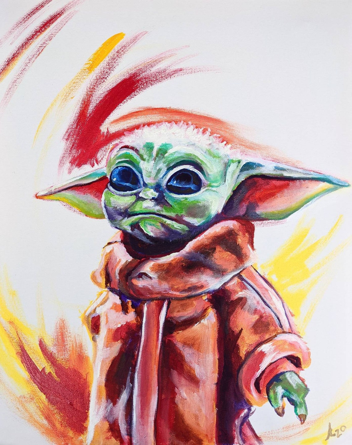 The Child, Grogu Fan Art Print 11x14 - Etsy