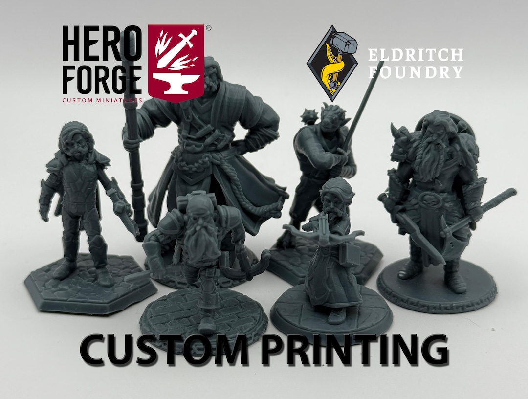 Custom 8K Resin Miniature 3D Printing Service: Heroforge, Dnd, RPG ...