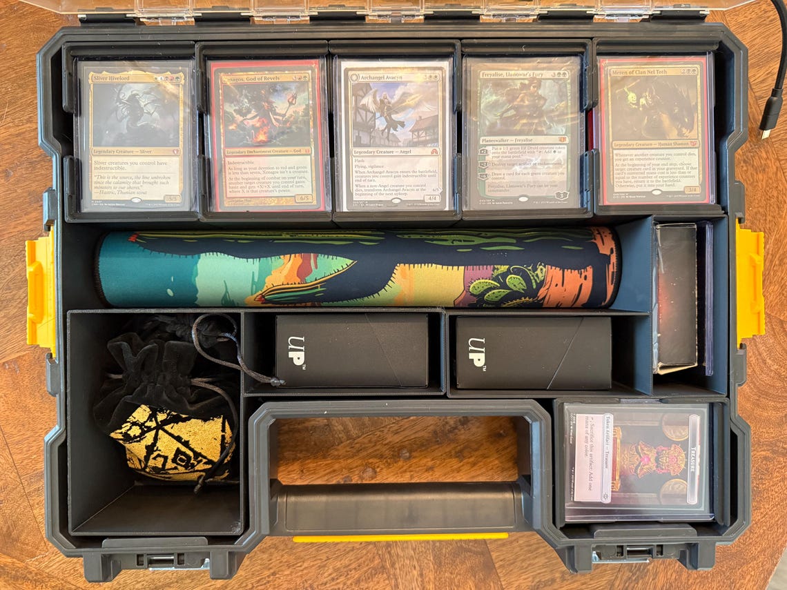 MTG Commander Organizer STL Files - Stanley/dewalt 10-compartment ...