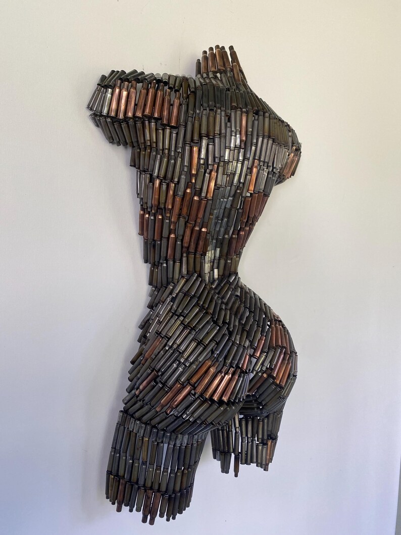 Metal Art Sculpture Bullet Art Home Decor Garden Modern Original Bullet ...