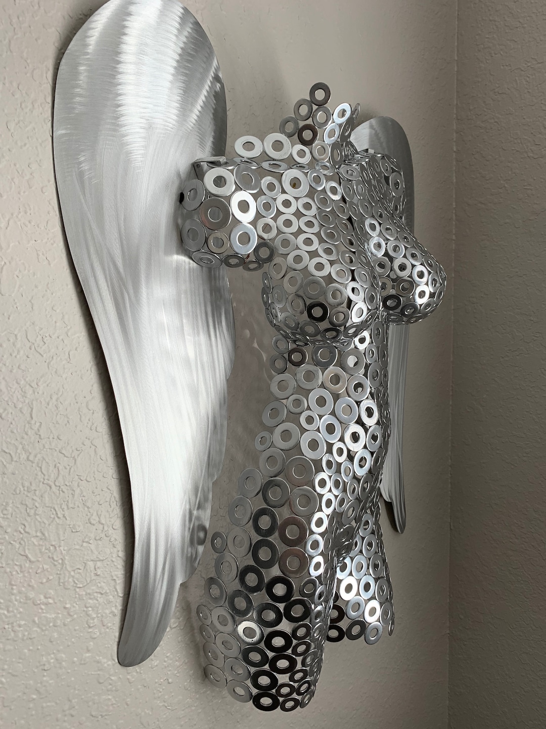 Handmade Metal Angel Torso Wall Art: Modern Sculpture by Holly Lentz - Etsy