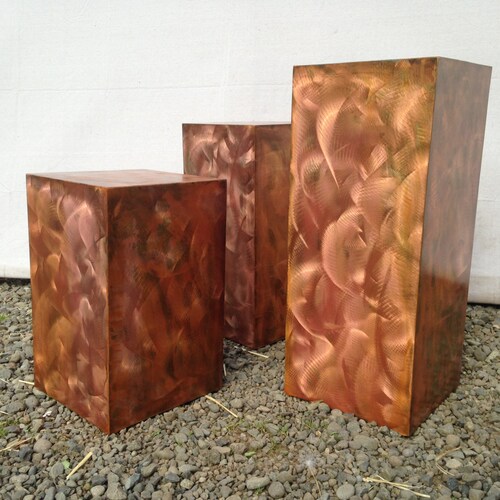 Modern Metal Art Pedestal Accent Pillars Platform - Etsy