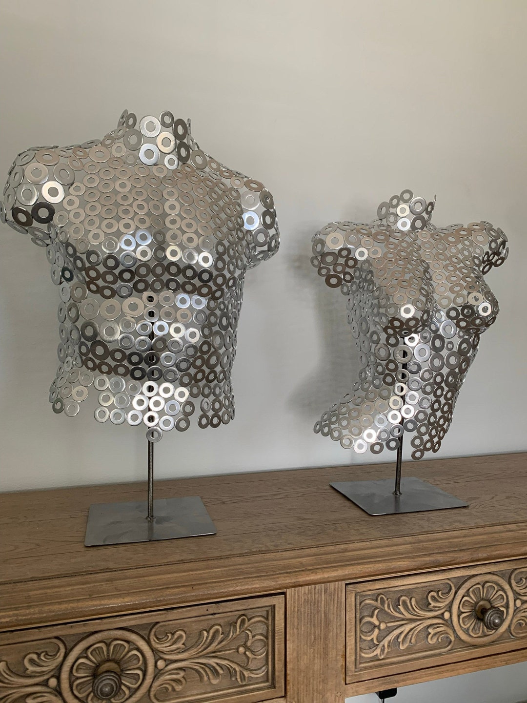 Metal Art Torso Sculpture Metal Art Torso Home Decor Chrome by Holly ...