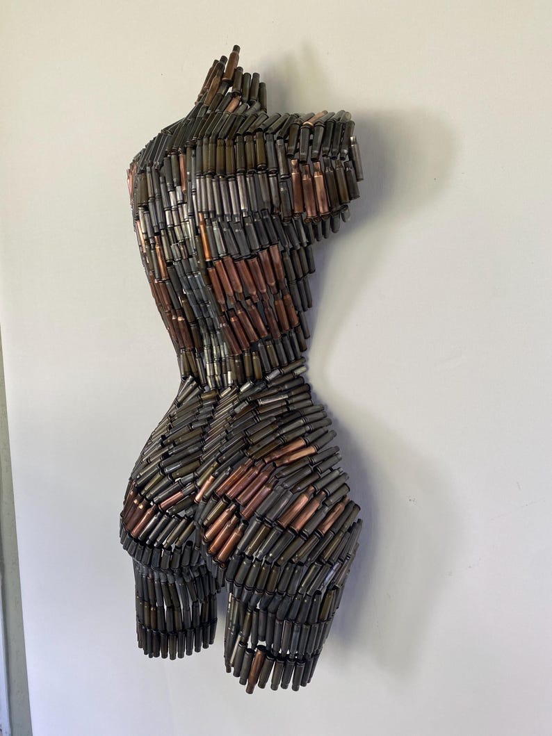 Metal Art Sculpture Bullet Art Home Decor Garden Modern Original Bullet ...