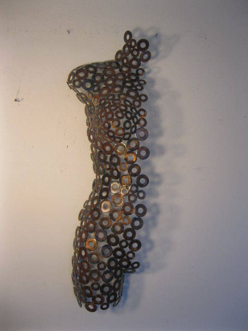 Female Half Torso Metal Sculpture by Holly Lentz - Etsy