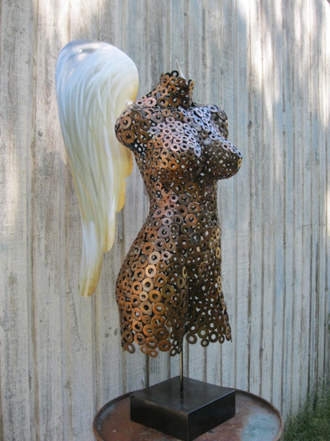 Metal Art Sculpture Abstract Torso Home Decor Angel by Holly Lentz - Etsy