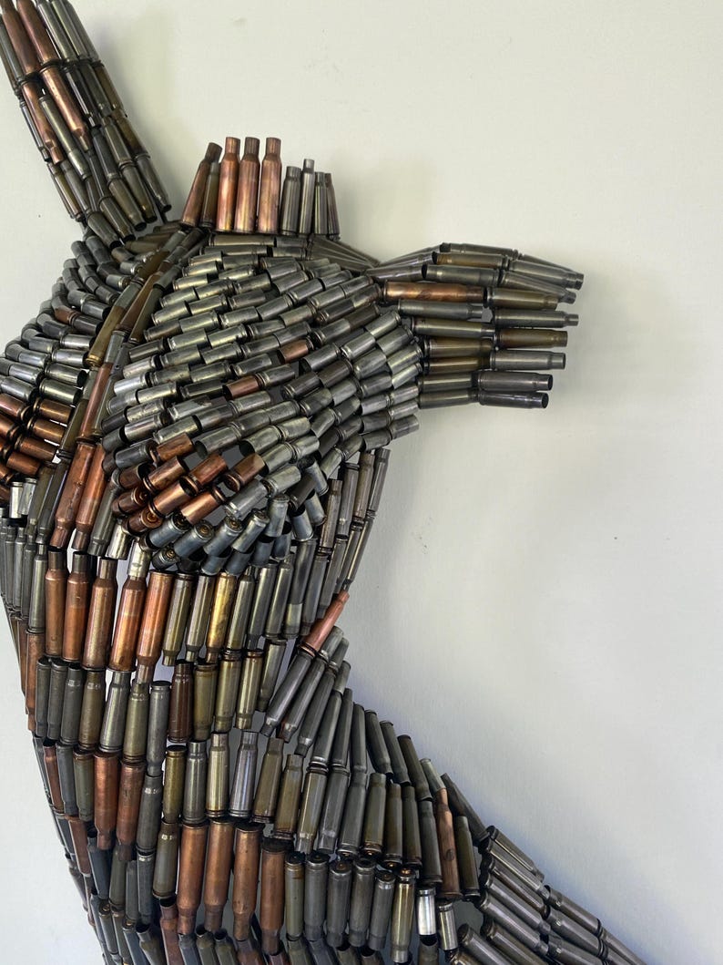Metal Art Sculpture Bullet Art Home Decor Garden Modern Original Bullet ...