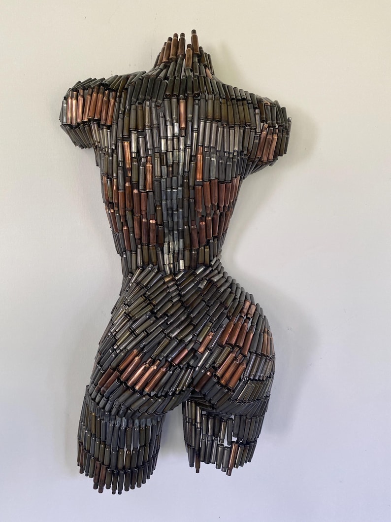 Metal Art Sculpture Bullet Art Home Decor Garden Modern Original Bullet ...