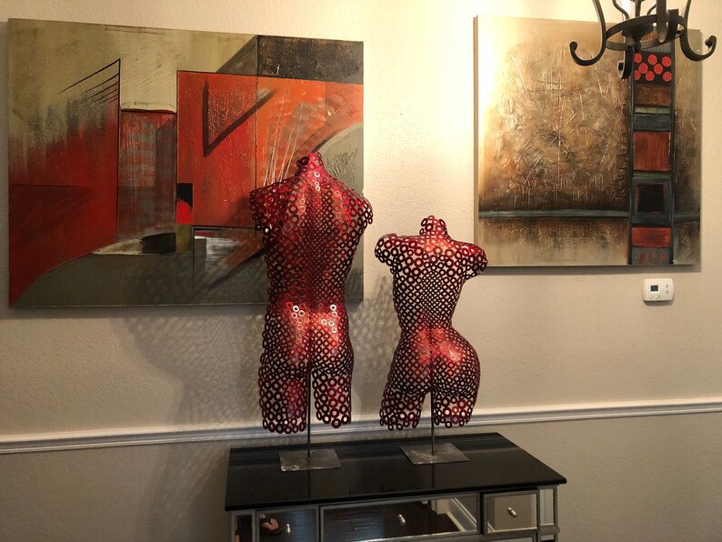 Metal Art Torso Set Sculpture Home Decor by Holly Lentz - Etsy