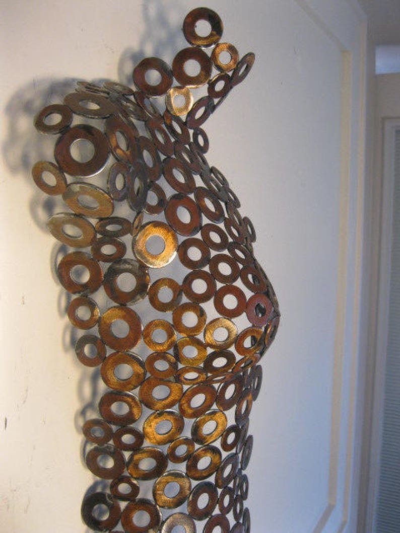Female Half Torso Metal Sculpture by Holly Lentz - Etsy
