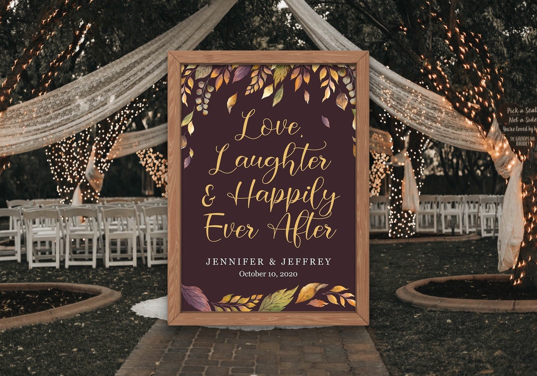 Rustic Fall Wedding Welcome Sign: Autumn Barn Decor (digital File) - Etsy