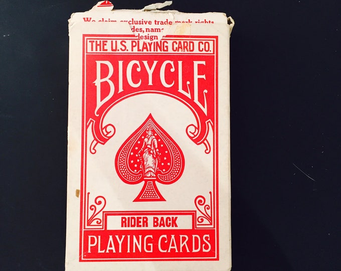 Vintage Big Bicycle Rider Back Playing Cards 8082 Original Box - Etsy