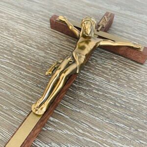 Wood and Brass Crucifix INR Religious Cross With Jesus 1960's - Etsy