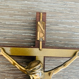 Wood and Brass Crucifix INR Religious Cross With Jesus 1960's - Etsy